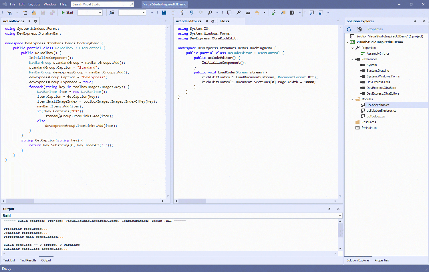 WinForms Docking Library for Visual Studio (C#) | DevExpress