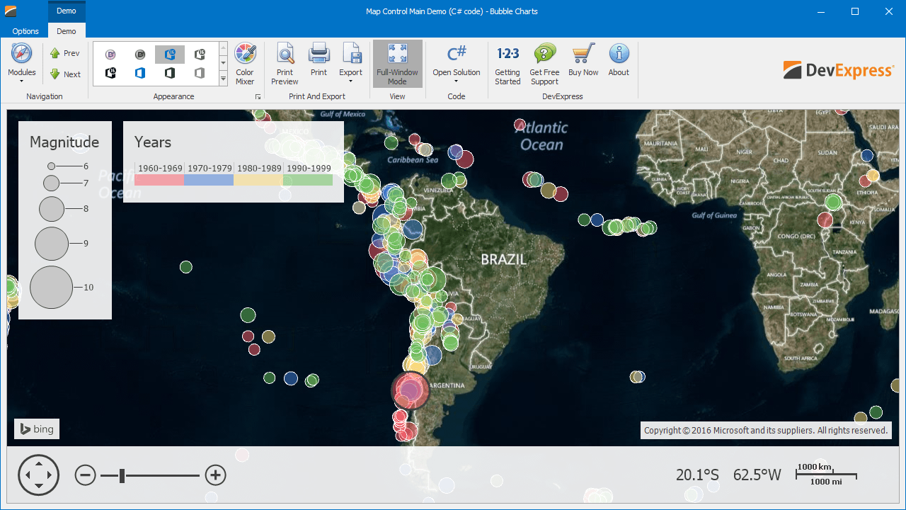 WinForms Map - Bing, OpenStreetMap Support | DevExpress