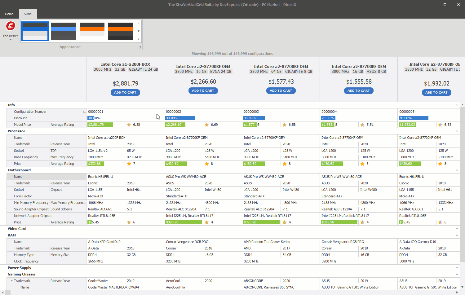 WinForms Vertical & Property Grid for Visual Studio | DevExpress