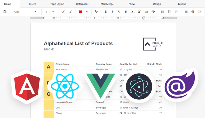 ASP.NET Word Processor - Rich Text Editor for Web Forms, MVC