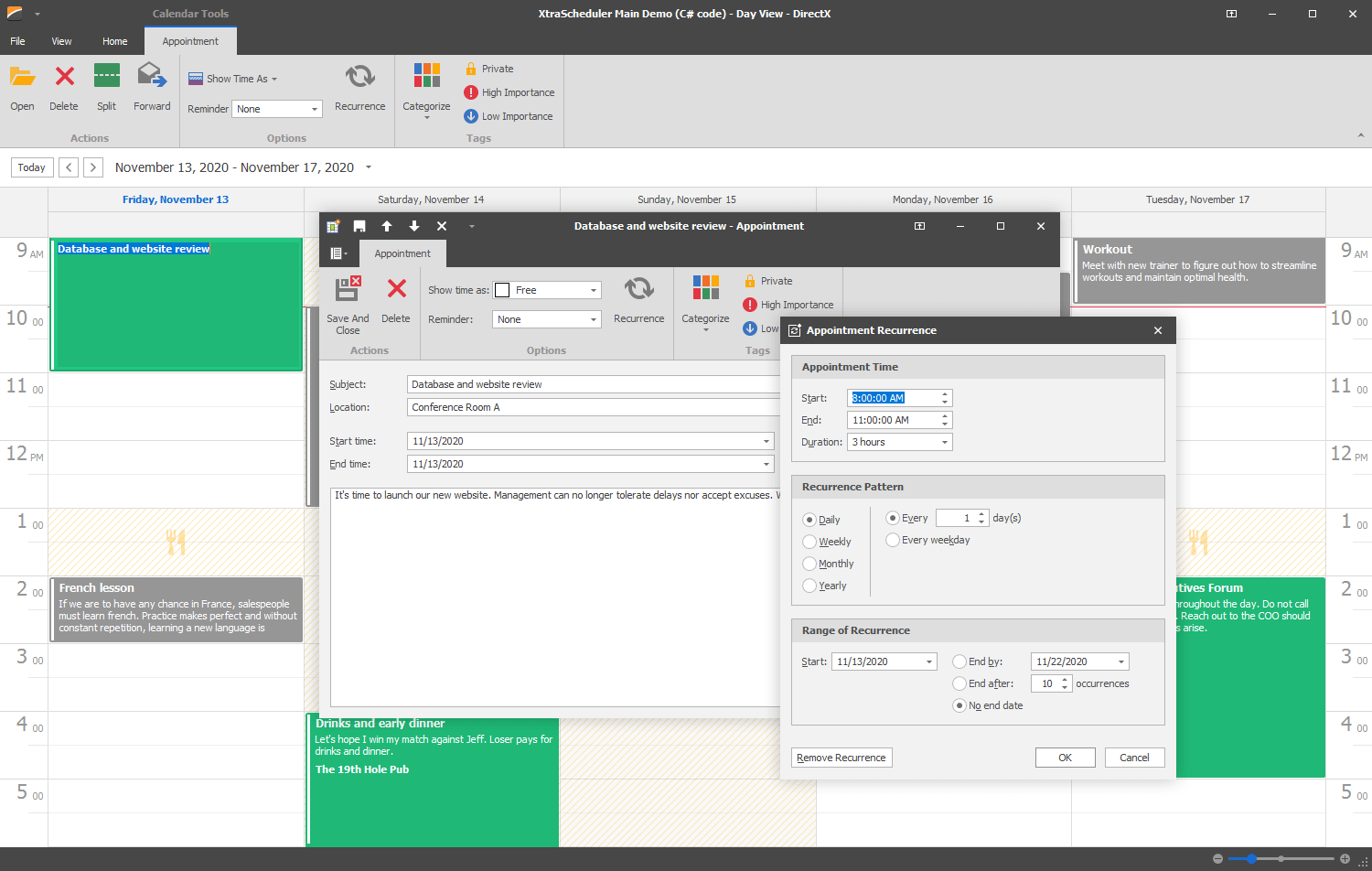 WinForms Scheduler - Outlook Style Calendar | DevExpress